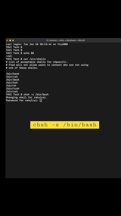 How to change macOS shell under 30secs | Short #1 | #shorts #macos #linux #unix #shell # ...