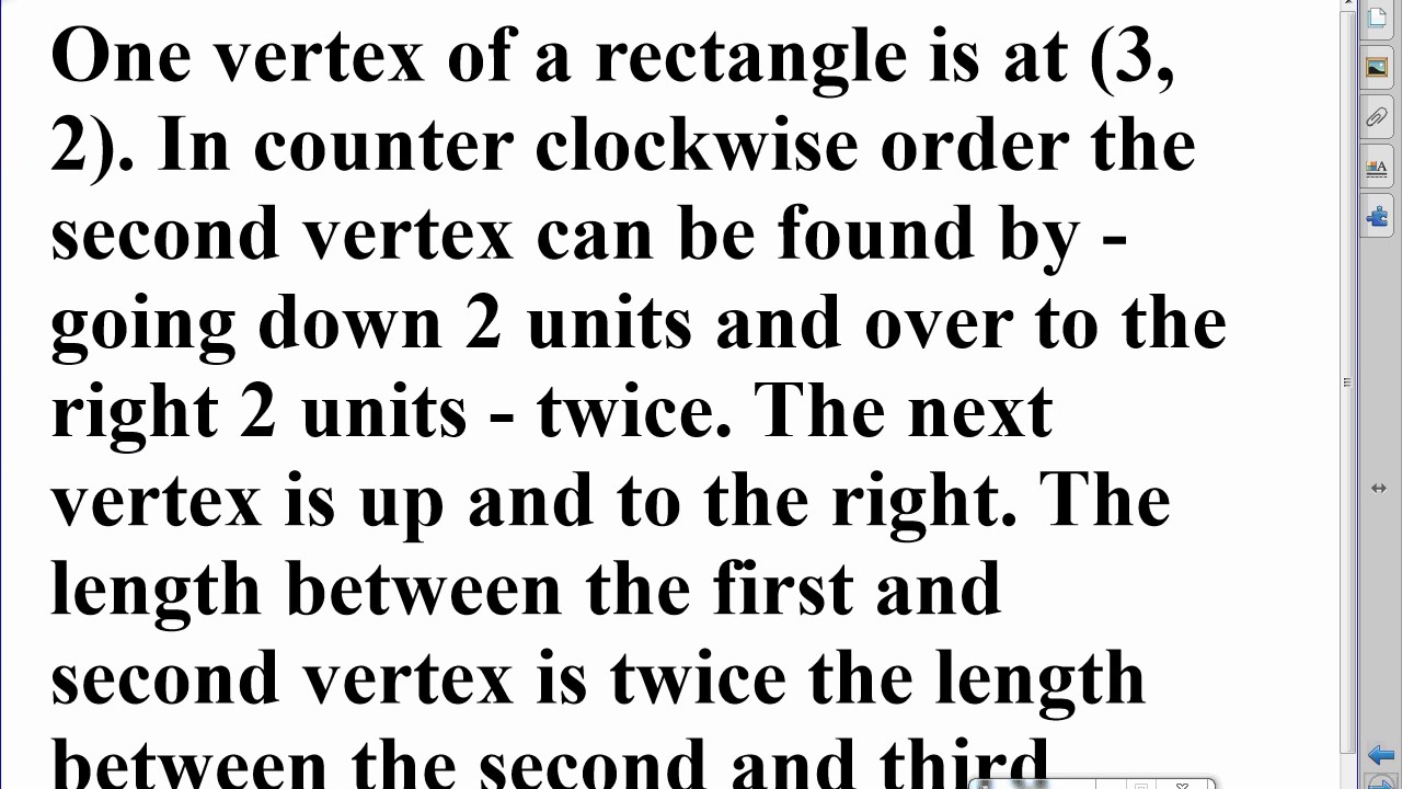 Area of Rectangle, with vertices video - YouTube