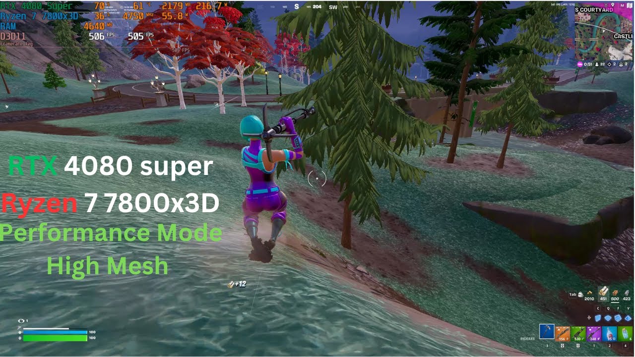 RTX 4080 Super + Ryzen 7 7800X3D - Fortnite Performance mode | FPS ...
