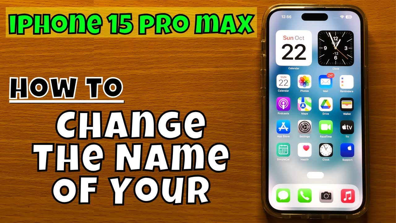 How to Change The Name Of Your iPhone 15 Pro Max - YouTube