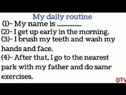 My Daily Routine 10 lines essay in english Essay on my daily routine. # ...