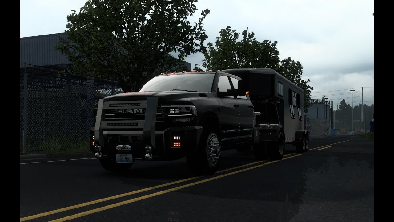 Jon Ruda Ram 3500 Updated with New Trailer_Horse Haul American Truck ...