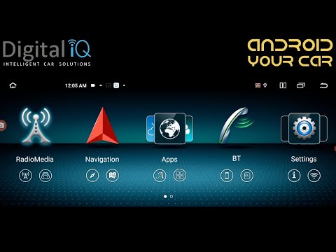 Digital iQ Android Car Multimedia Mercedes TOP 19 Series menu - YouTube