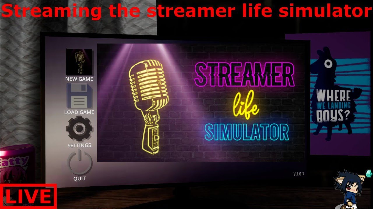 Real Streaming while playing streaming life simulator - YouTube