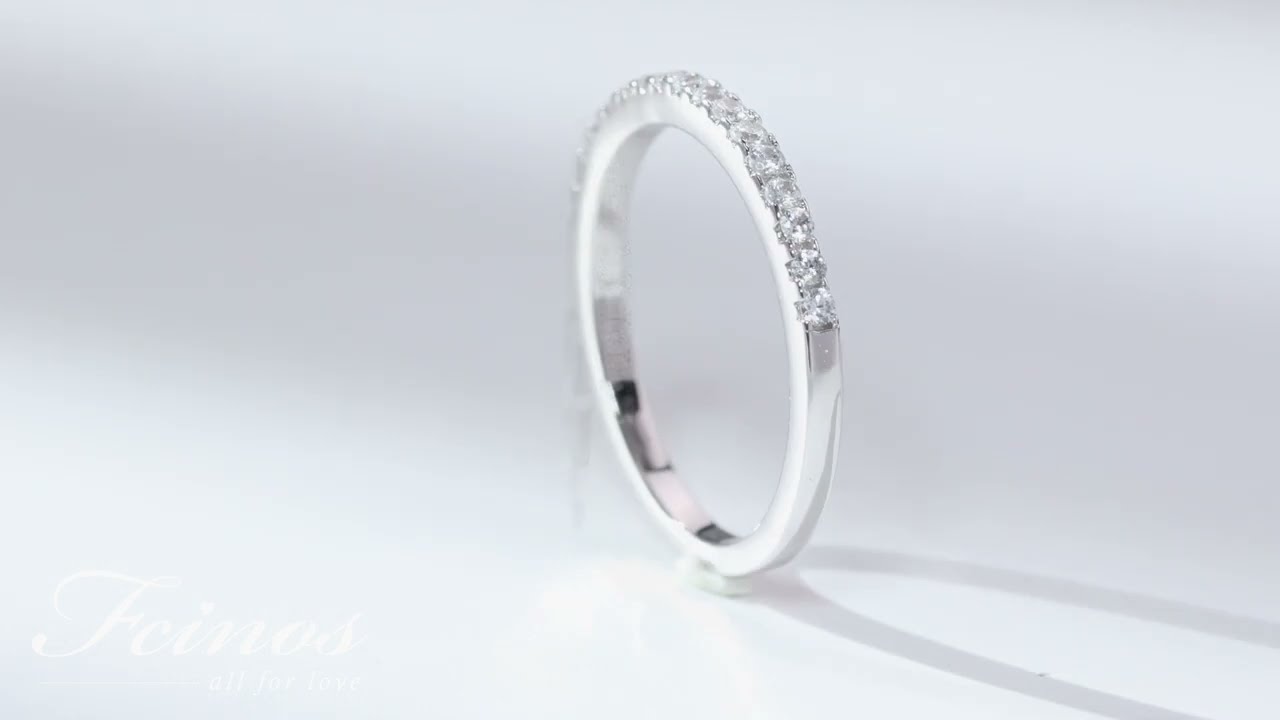 Fcinos Jewelry Eternity Ring| Moissanite Stackable Engagement Ring ...