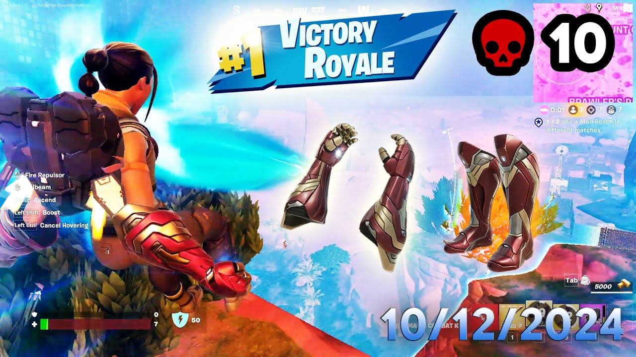 Iron Man Zero Build Royale Win! Marvel Power in Fortnite! (Gameplay 10 ...