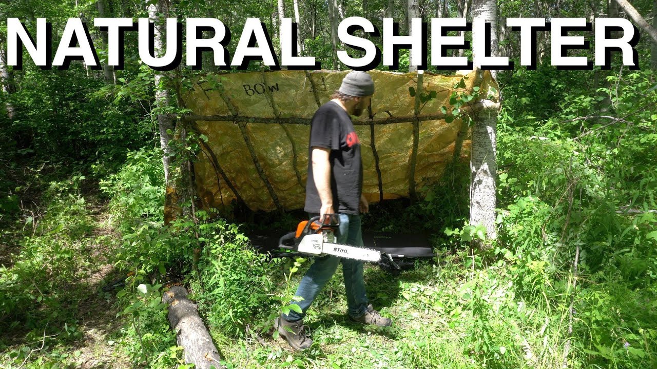 Bushcrafting A Lean-To Shelter - YouTube