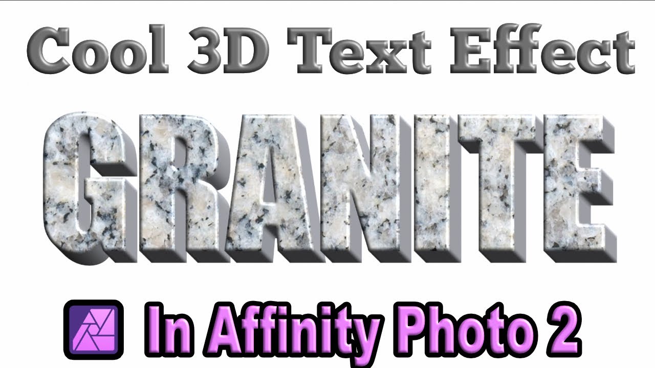 How to make 3D Letters in Affinity Photo 2 - YouTube