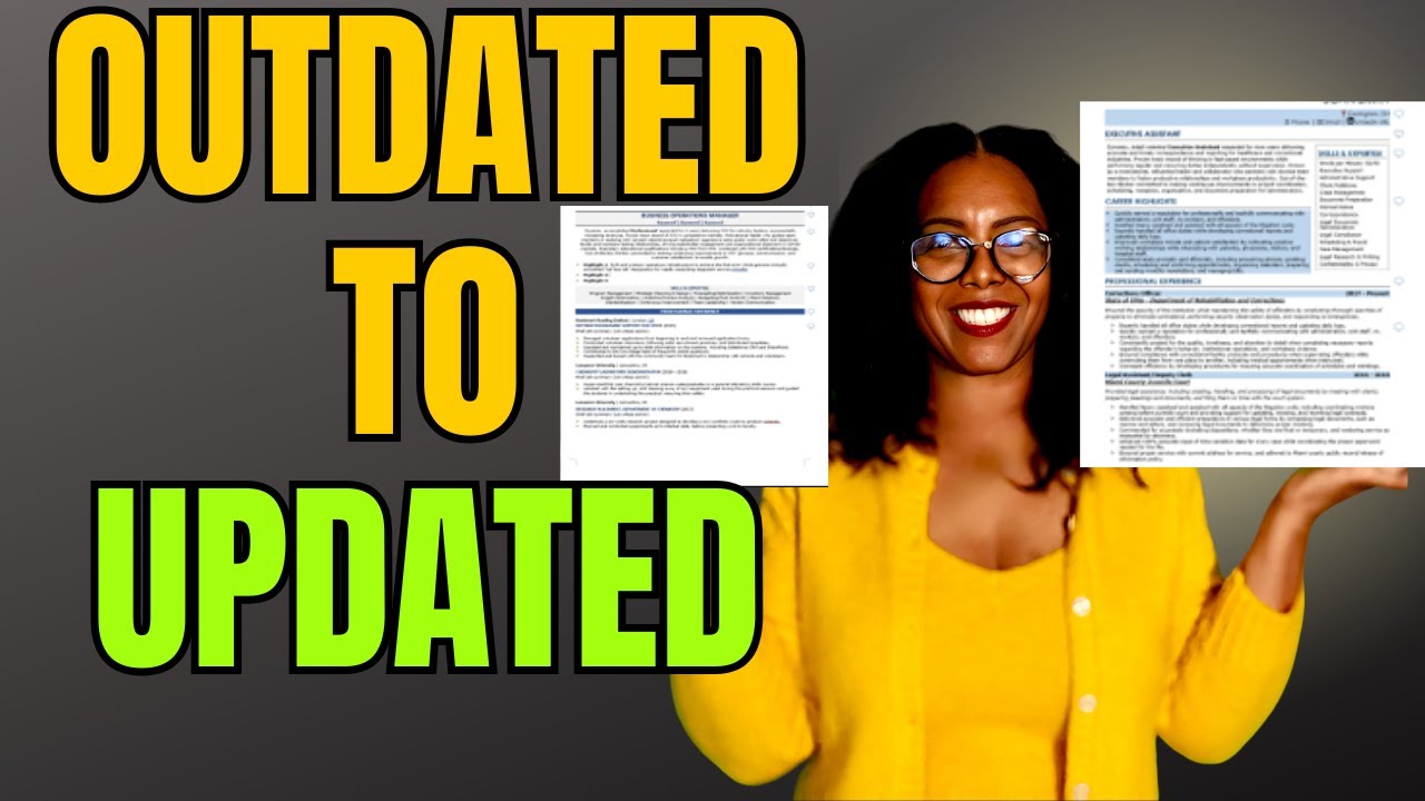 3 Ways to Update and Outdated Resume - YouTube