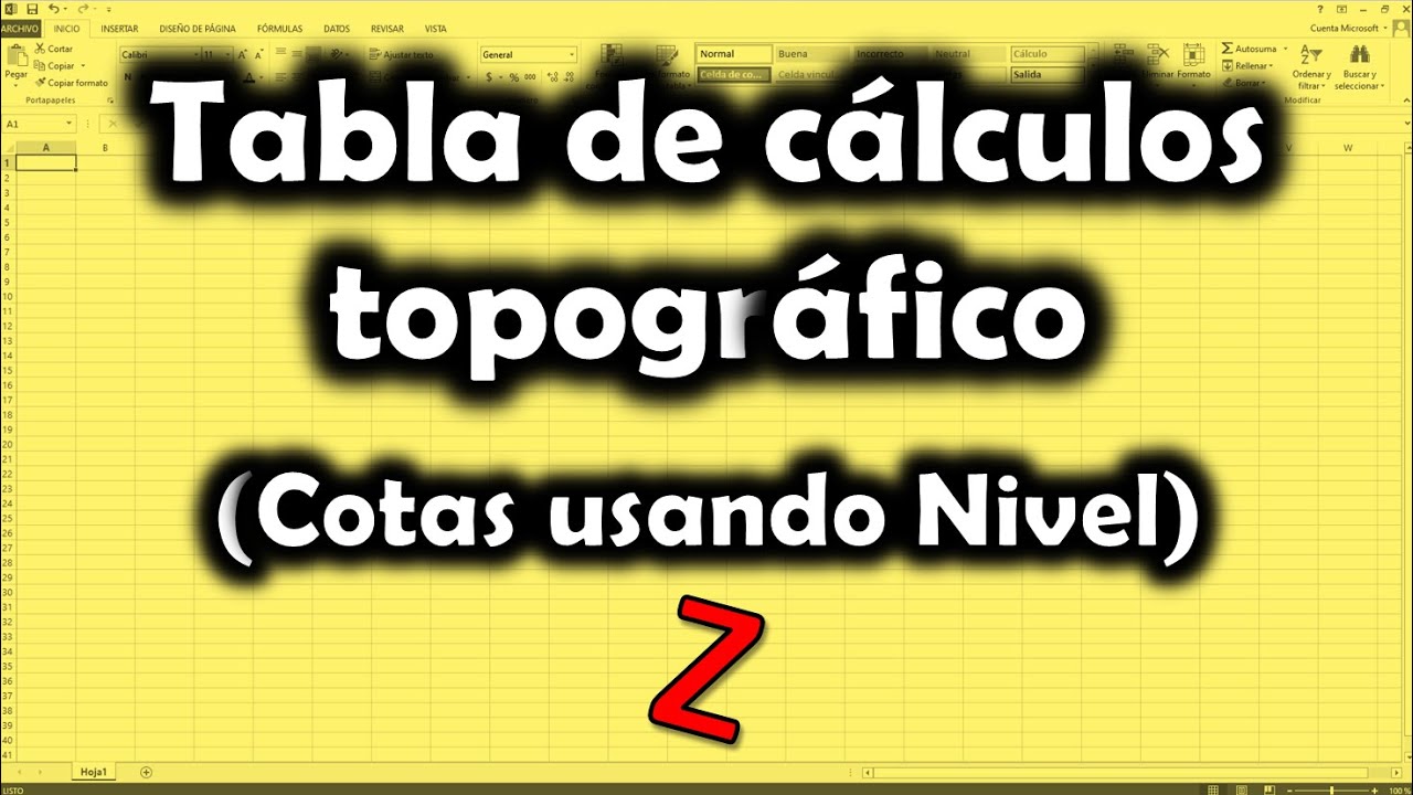 [Topografía] Tabla de Cálculos Topográficos 4 (Cota con Nivel) - YouTube