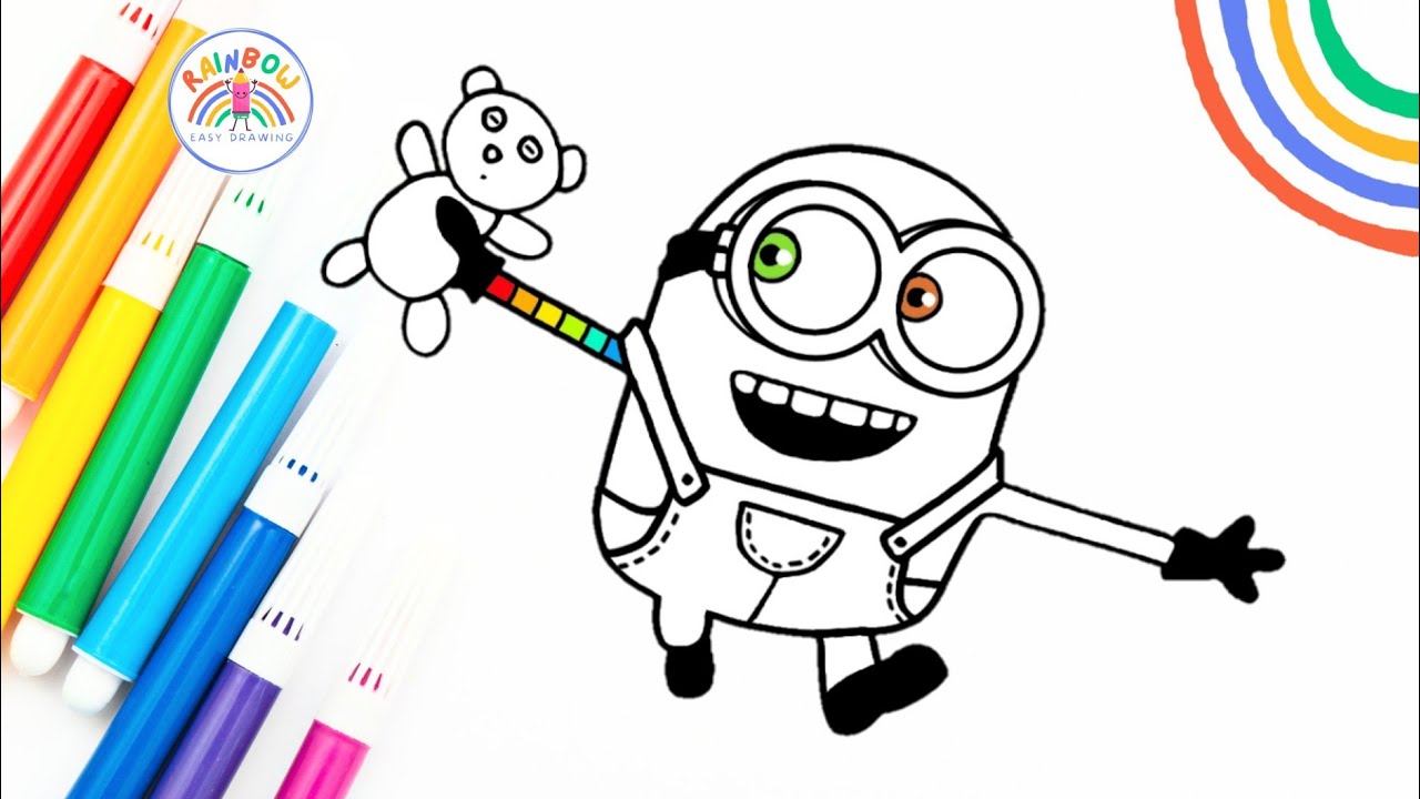 Despicable Me 4 Super Cute Minion Drawing | How to Draw a Minion 🌈 😀🧸 ...