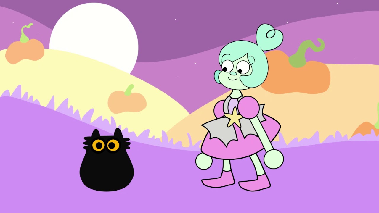 Cutout animation - The witch and the cat - YouTube