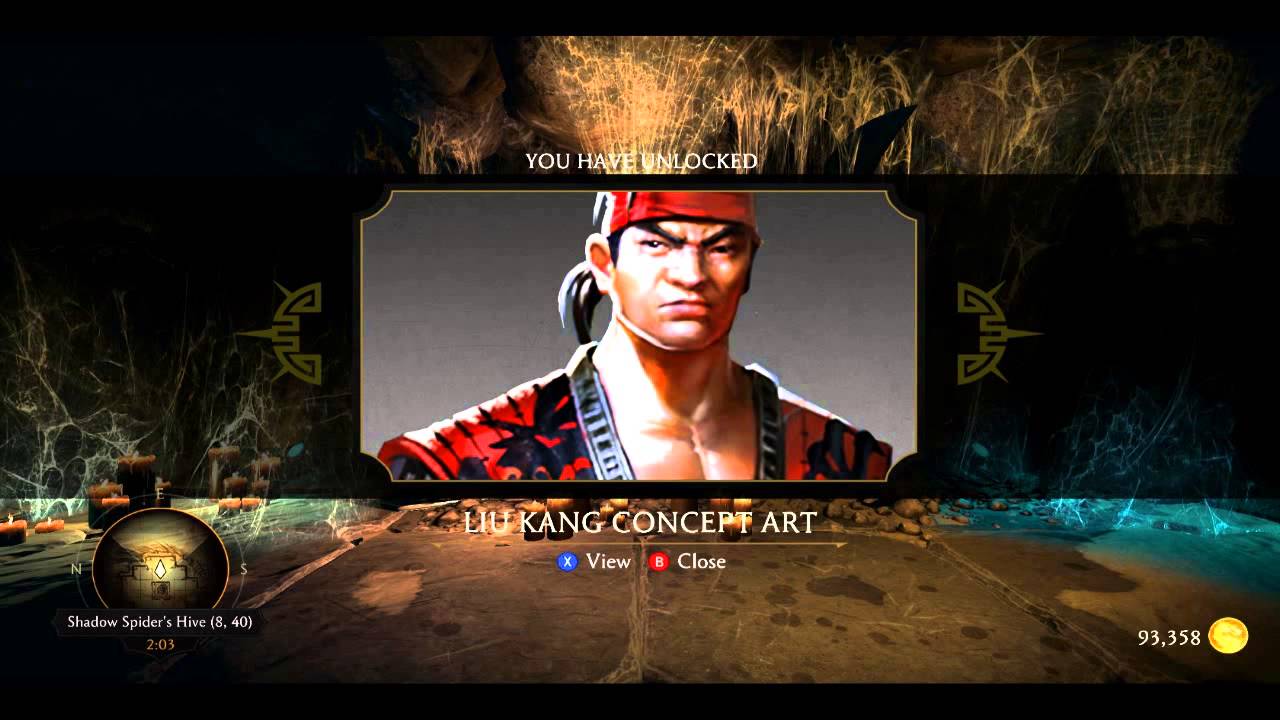 MKX KRYPT UNLOCK : Liu Kang Concept Art (8,40) - YouTube