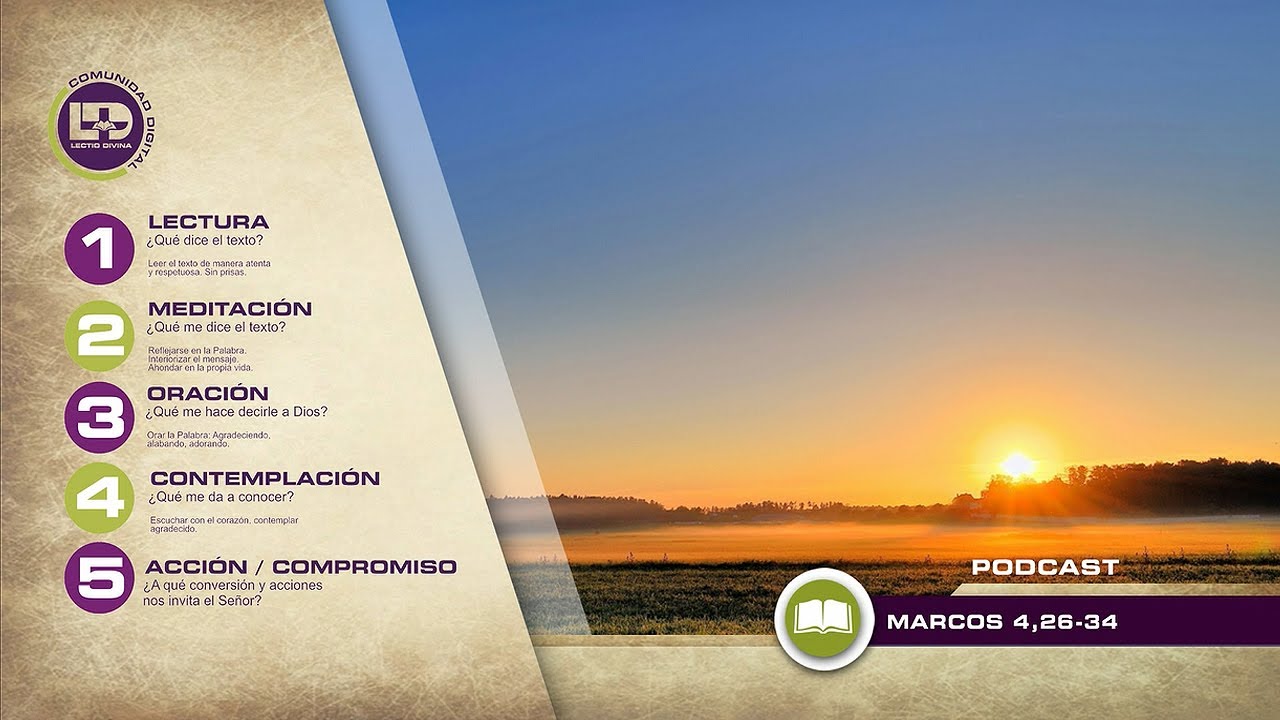 Lectio Divina: Evangelio de San Marcos 4,26-34 - YouTube