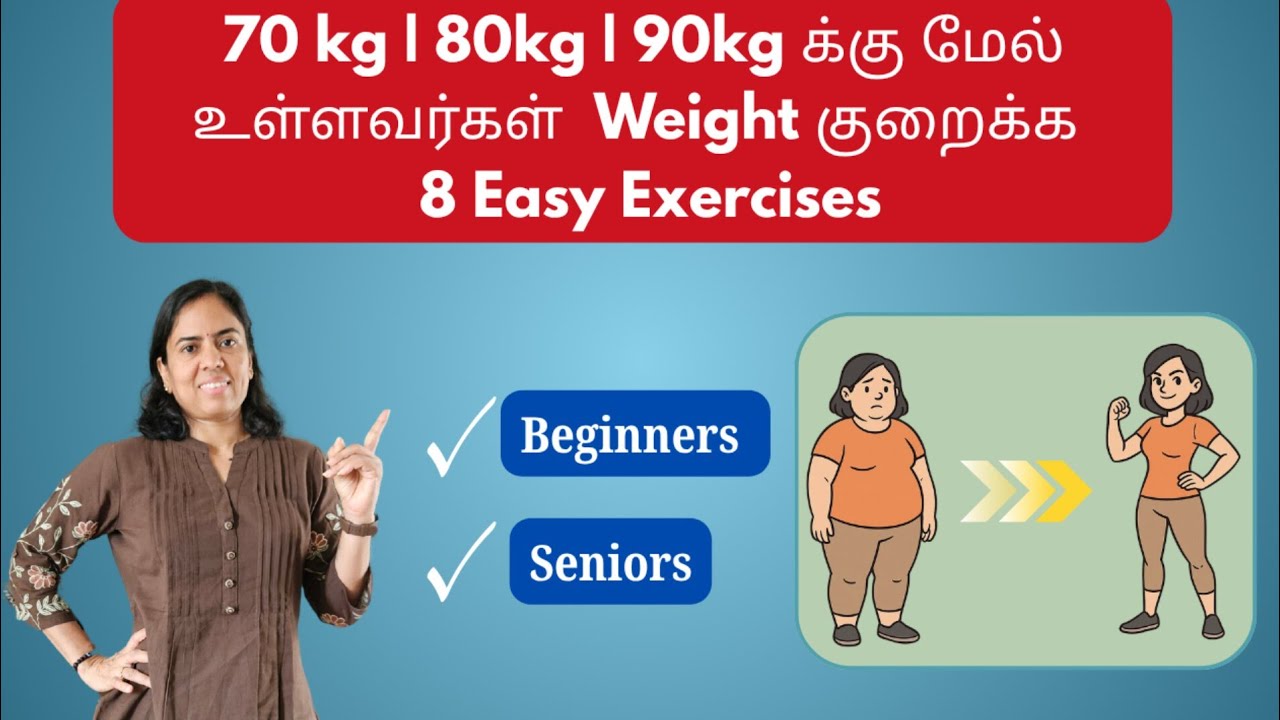 8 Easy Exercises to reduce body weight at Home | Beginner-Friendly Full ...