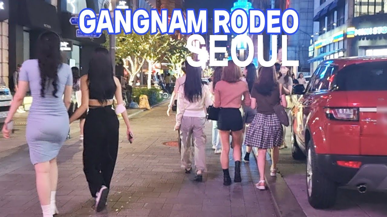 [4K] Gangnam Apgujeong rodeo street night walk it's really fun - YouTube