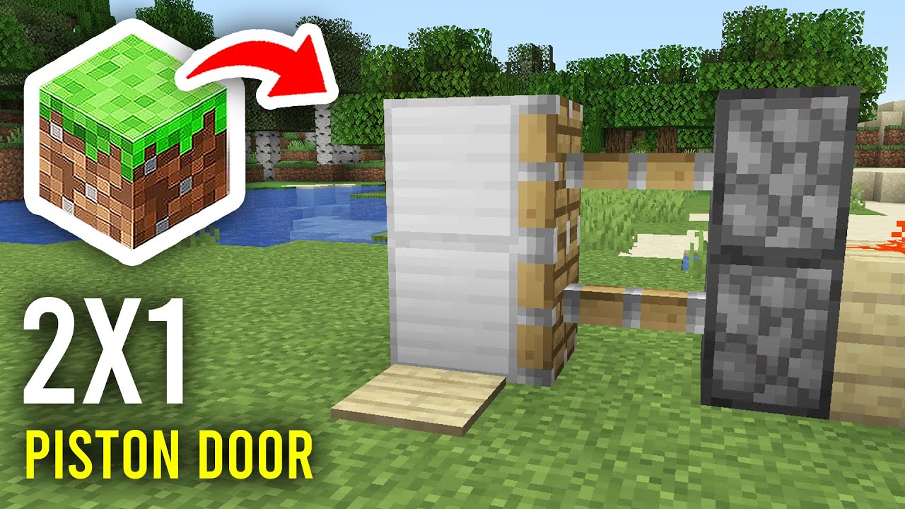 How To Make 2x1 Piston Door In Minecraft - Full Guide - YouTube