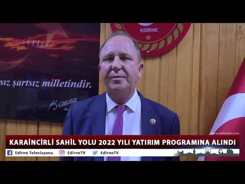 KARAİNCİRLİ SAHİL YOLU 2022 YILI YATIRIM PROGRAMINA ALINDI