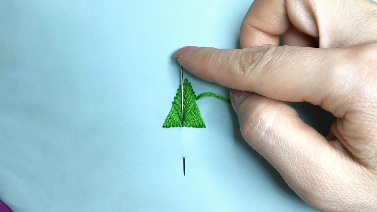 Embroider a Simple Pattern to Repair a Small Hole in the Clothes - YouTube