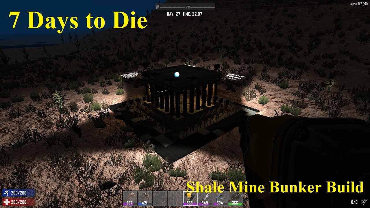 7 Days to Die - Shale Mine Bunker Build - YouTube
