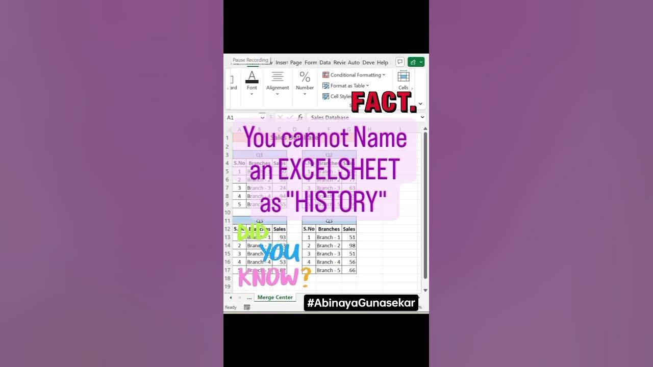 Interesting Fact In Excel Excel Advancedexcel Exceltips Exceltipsandtricks Tips Shorts