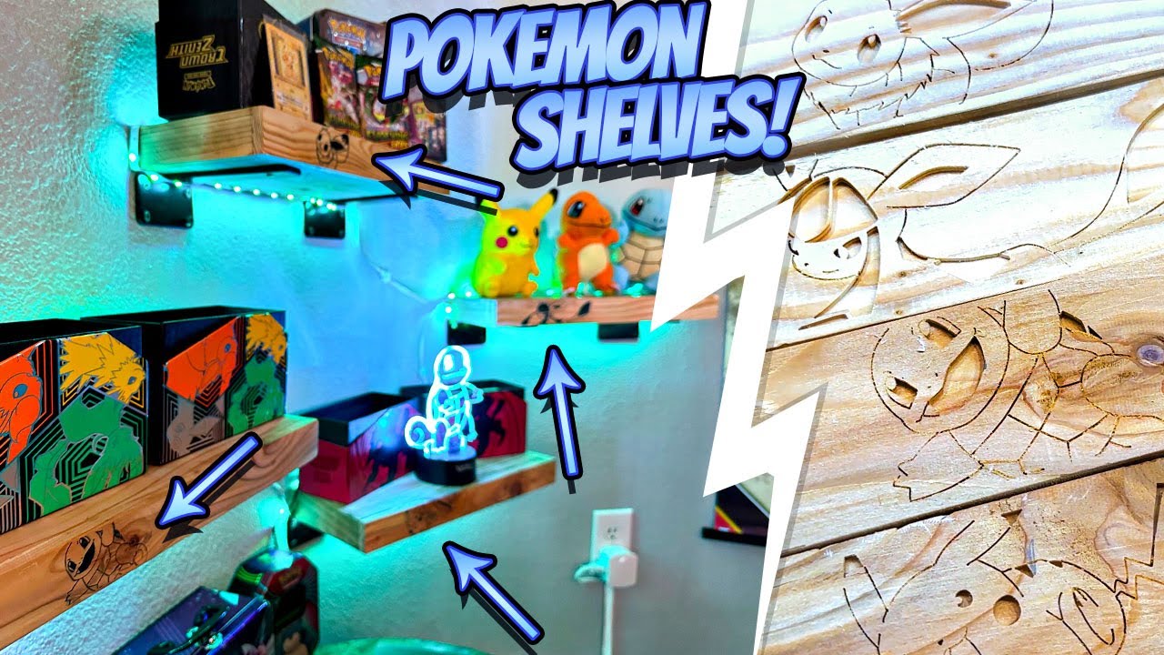 I surprise Bubs with CUSTOM POKEMON SHELVES - YouTube