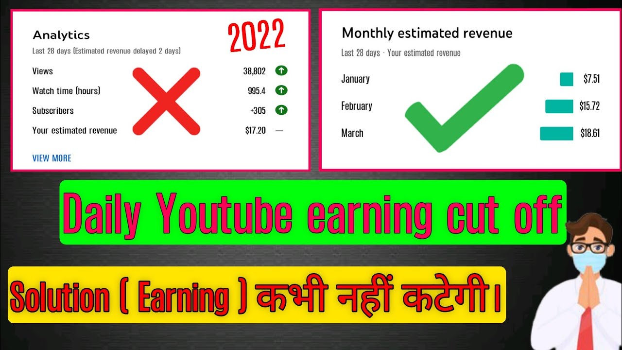 Youtube Earning cut off problem solution 2022 | Youtube Earning decrease problem solution - YouTube