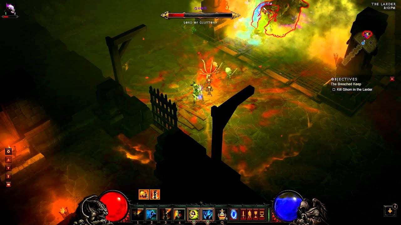 Killing Ghom in Diablo III Hell Difficulty - YouTube