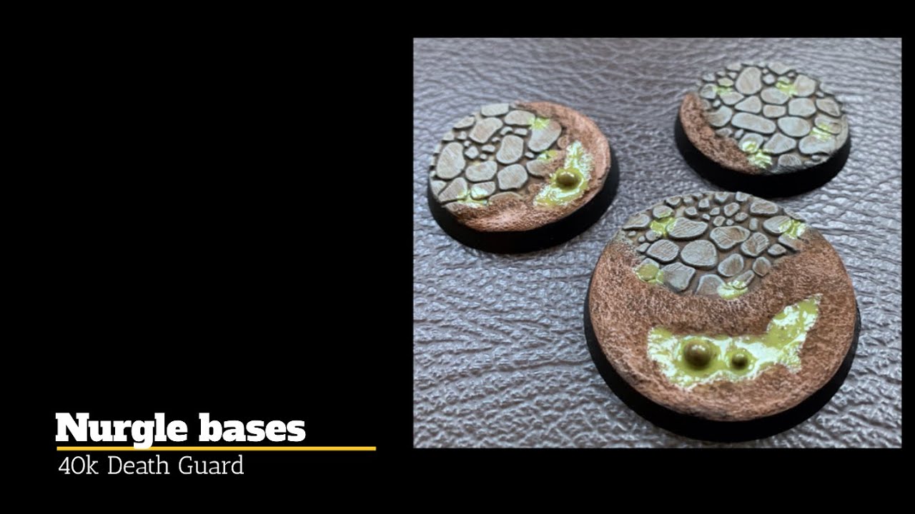 Nurgle / death guard bases, how to use green stuff world roller - YouTube