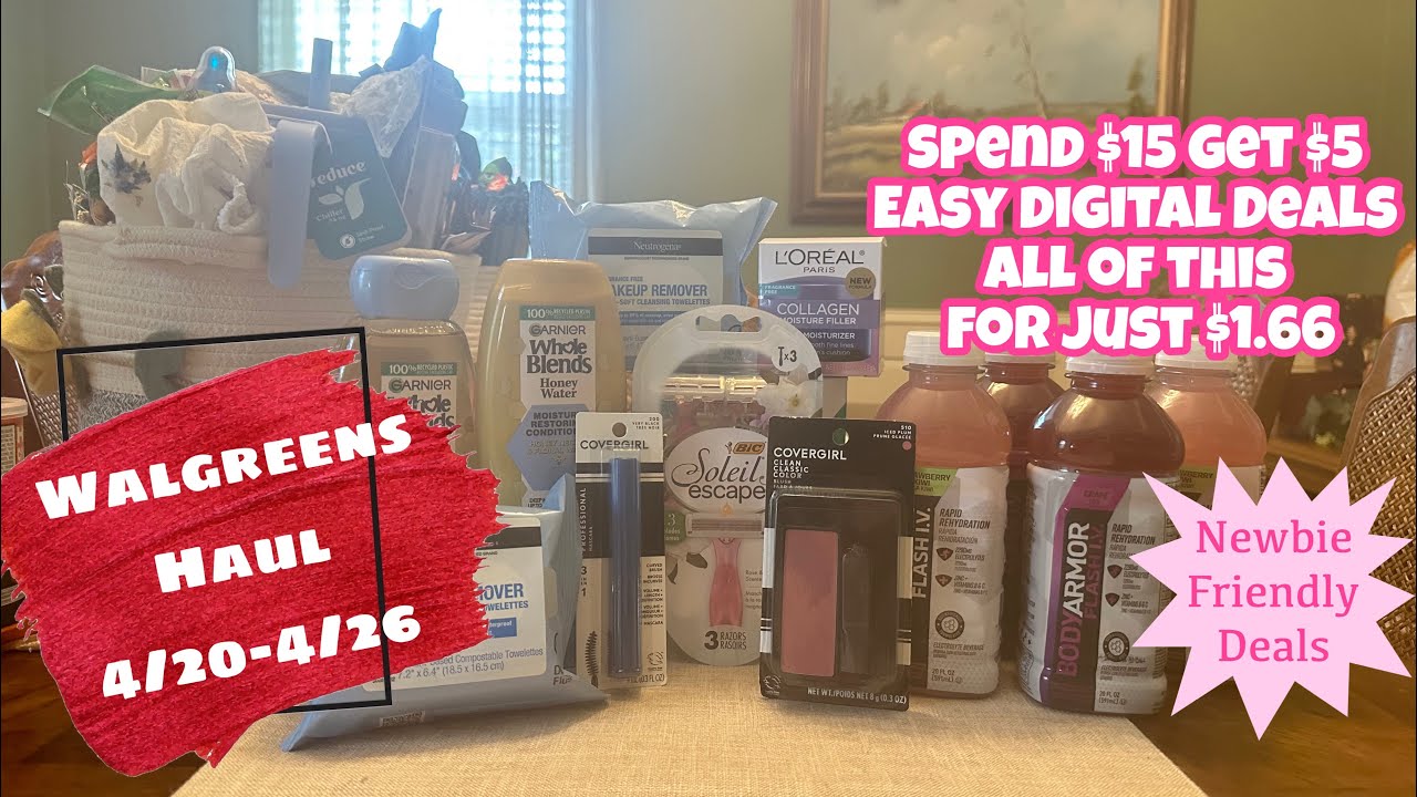 WALGREENS HAUL 4/20-4/26 | NEWBIE FRIENDLY DEALS | ALL FOR JUST $1.66 ...