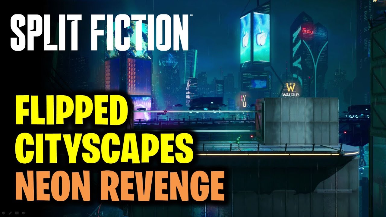 Flipped Cityscapes Walkthrough | Neon Revenge | Split Fiction - YouTube