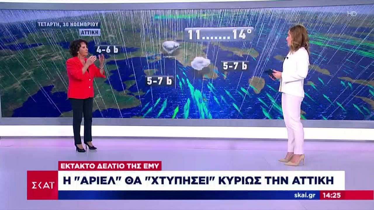 Έκτακτο δελτίο της ΕΜΥ: Η "Άριελ" θα χτυπήσει κυρίως την Αττική ...