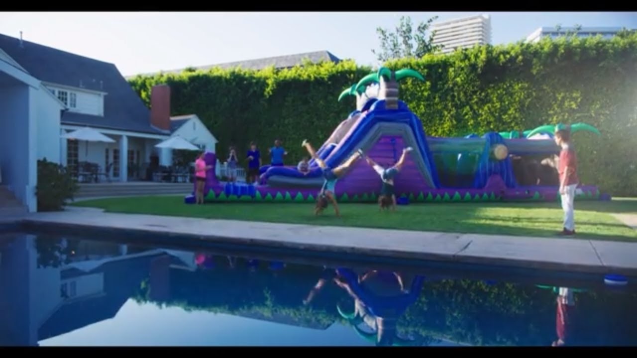 Purple Crush Obstacle Course by EZ Inflatables! - YouTube