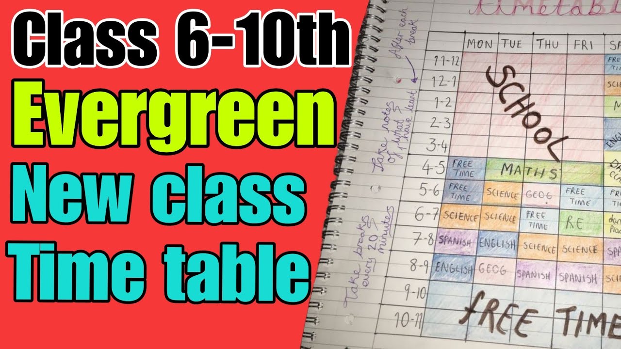 "Best Timetable" to Maximize Your Success in 6th-10th Grade! | Class 6 ...