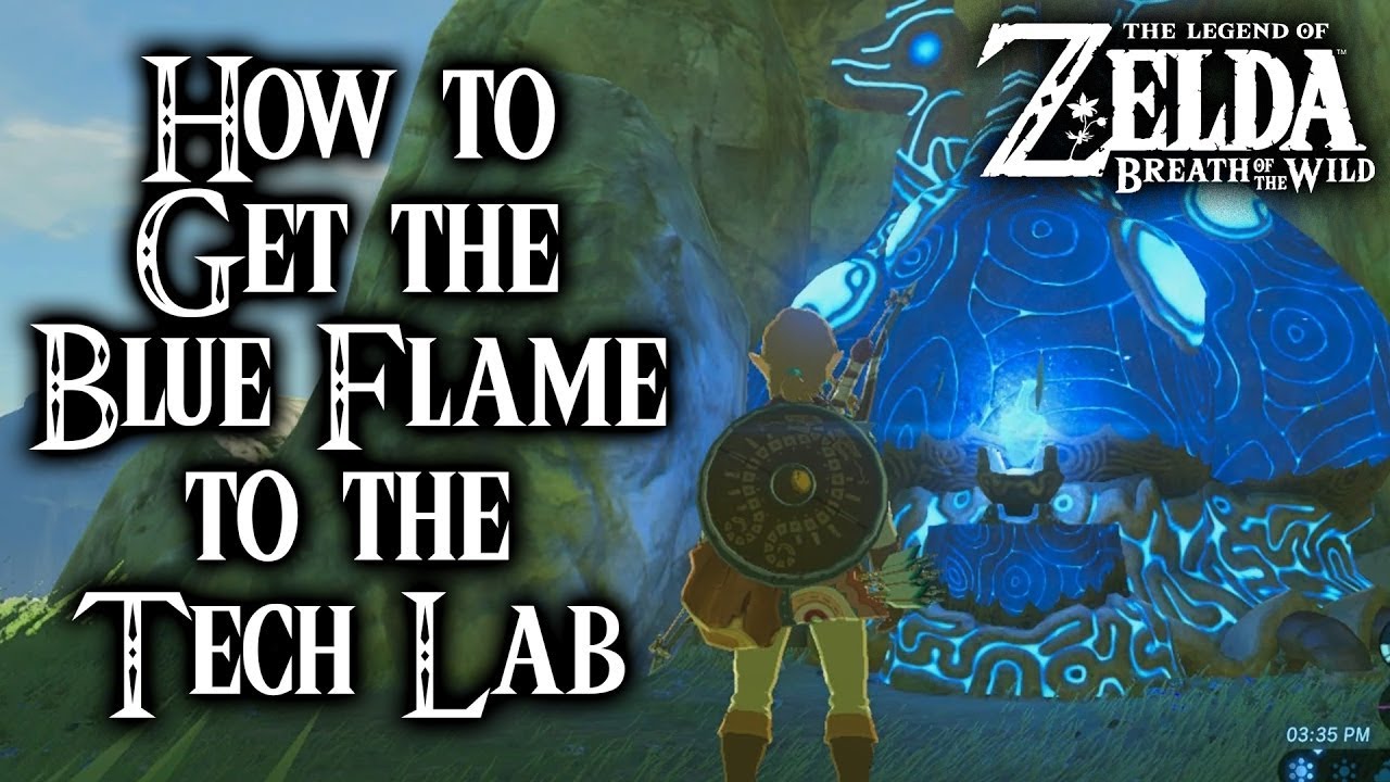 Zelda Breath of the Wild How to get the Blue Flame Tech Lab to the Hateno tech lab - YouTube