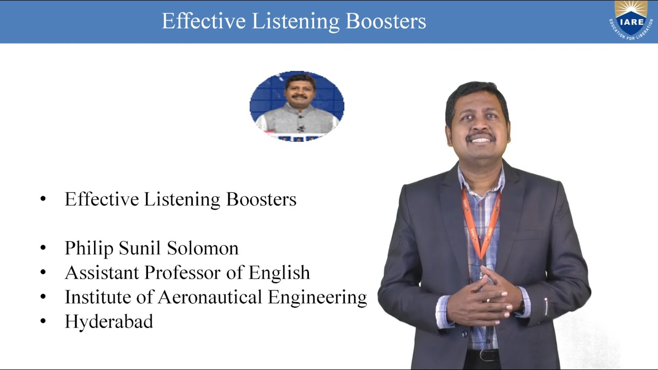 Effective Listening Boosters by Mr. P Sunil Solomon - YouTube