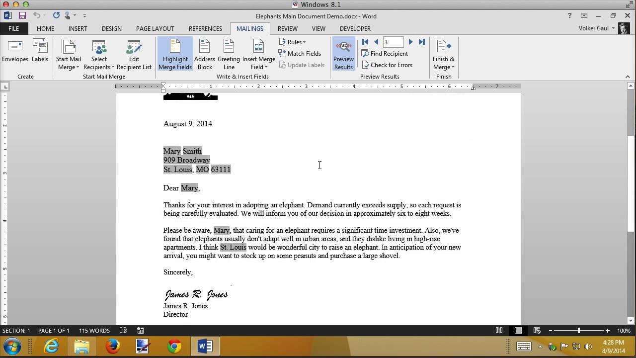 Int Word 4.1 Mail Merge Concepts - YouTube