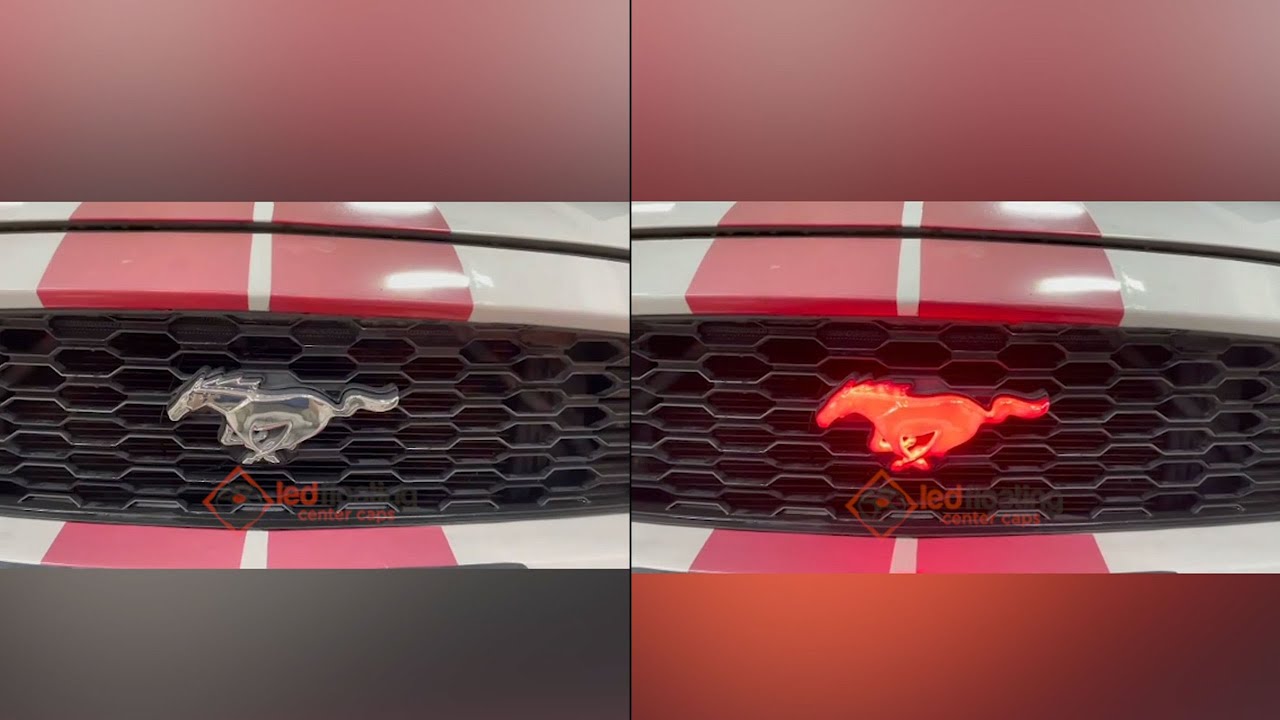 Mustang Light up Emblem with Animation 2021 - YouTube