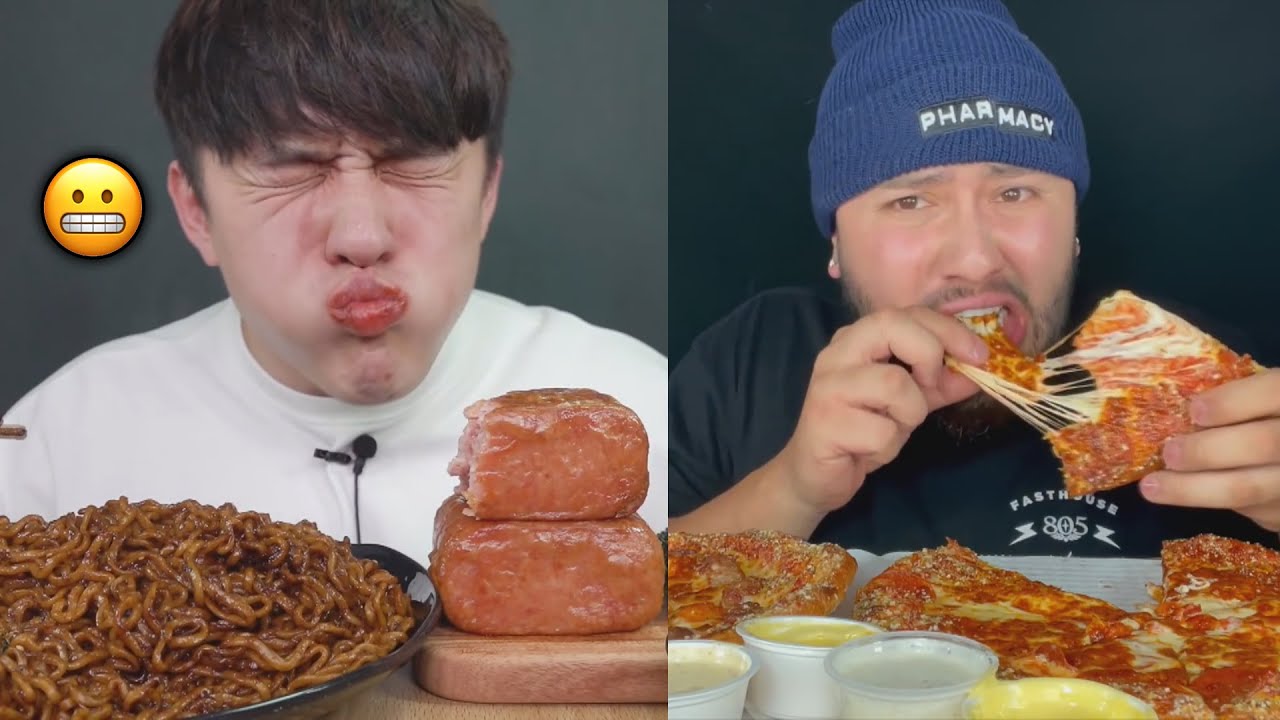 mukbangers BURNING their tastebuds off - YouTube