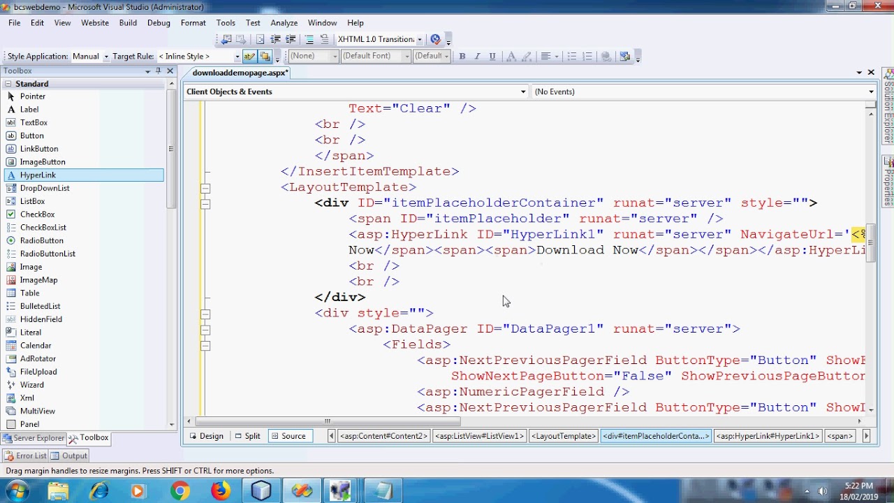 creating download link in listview asp.net - YouTube