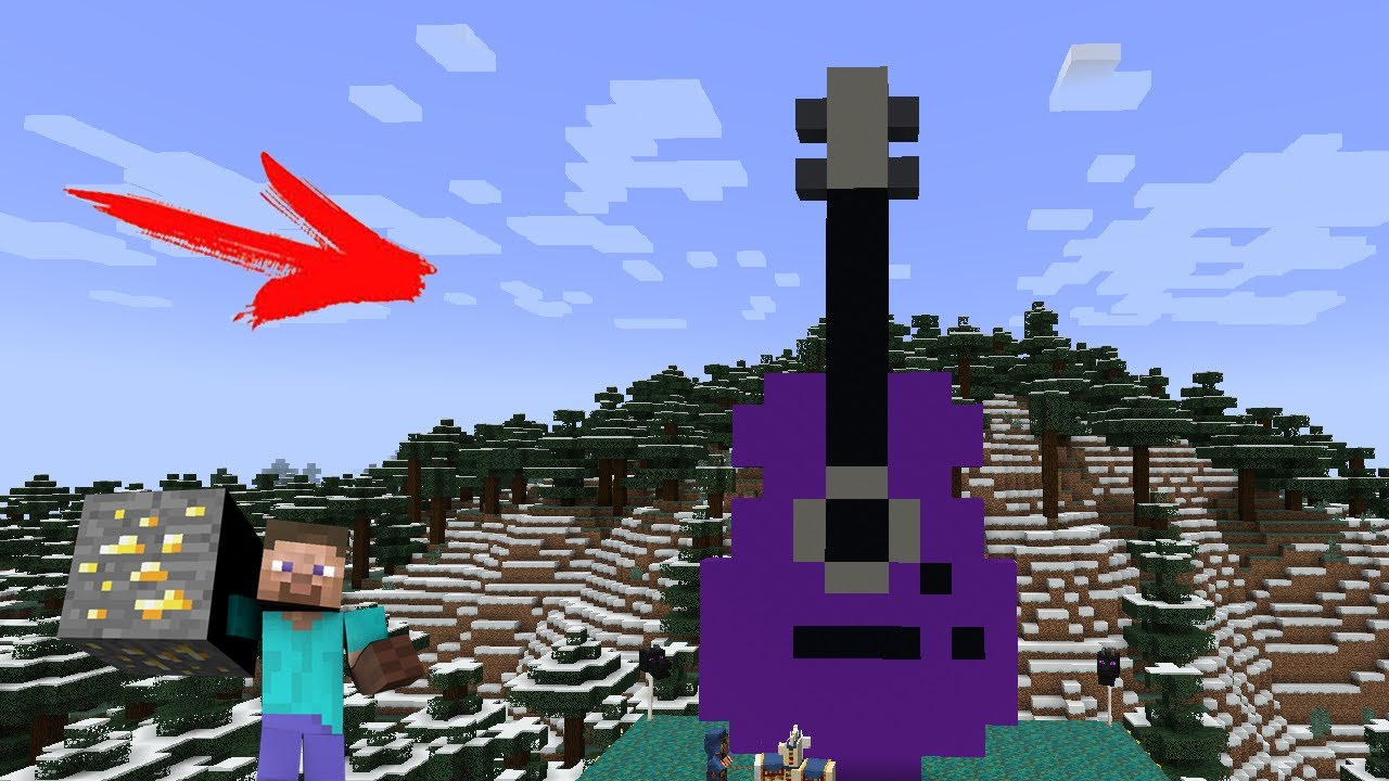How to make GUITAR in Minecraft - YouTube