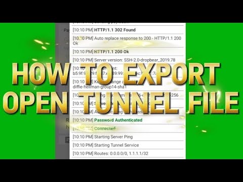 How To Export Open Tunnel Files - YouTube