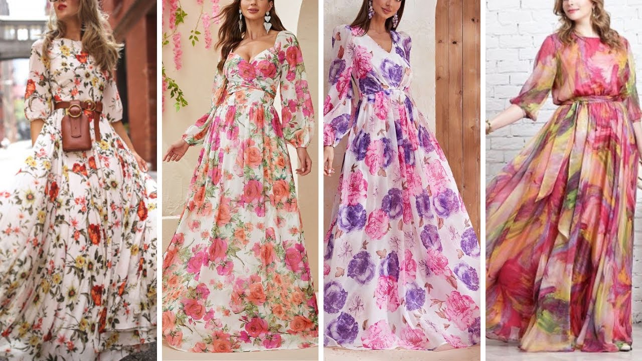 105+ Maxi Dress Styling // Floral Print Maxi Dress Outfits 2024 // Maxi ...