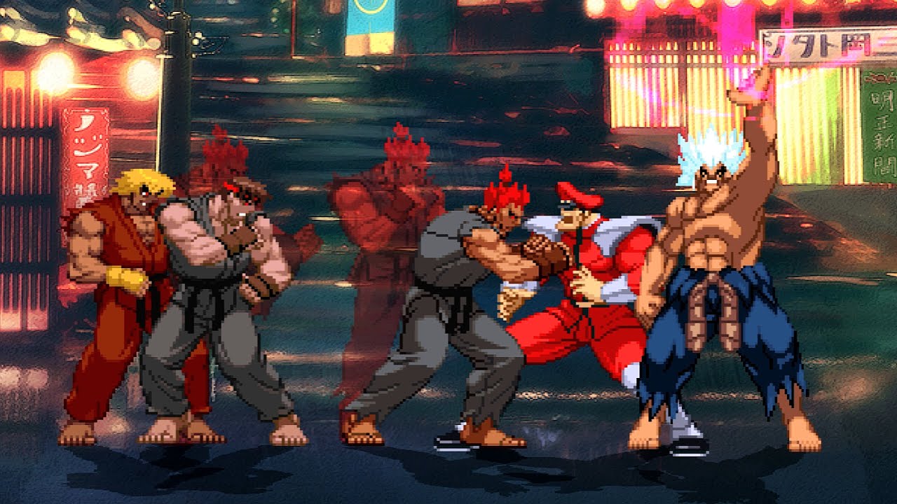 Akuma & Oni Vs Evil Ryu And Evil Ken || Street Fighter Dreams || Mugen ...