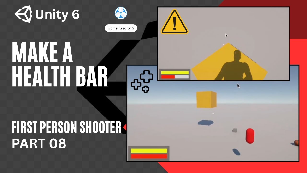 How To Make a Health Bar in Unity and GC2 Super Easy! | FPS Part 08 ...