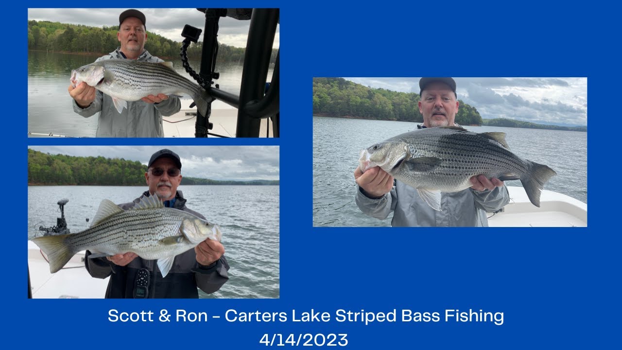 Ron & Scott - Striped Bass Fishing April 2023 Carters Lake # ...