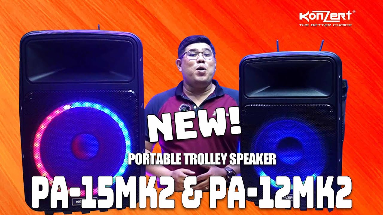 Konzert PA-12MK2 & PA-15MK2 | Portable Trolley Speaker - YouTube