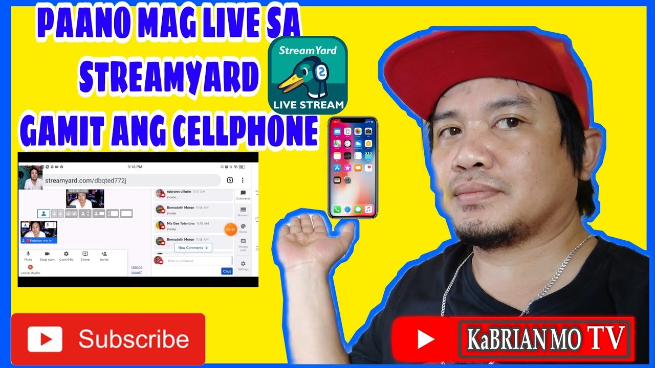 PAANO MAG LIVE SA STREAMYARD GAMIT ANG CELLPHONE📱[TAGALOG TUTORIAL ... PAANO MAG LIVE SA STREAMYARD GAMIT ANG CELLPHONE📱[TAGALOG TUTORIAL ...