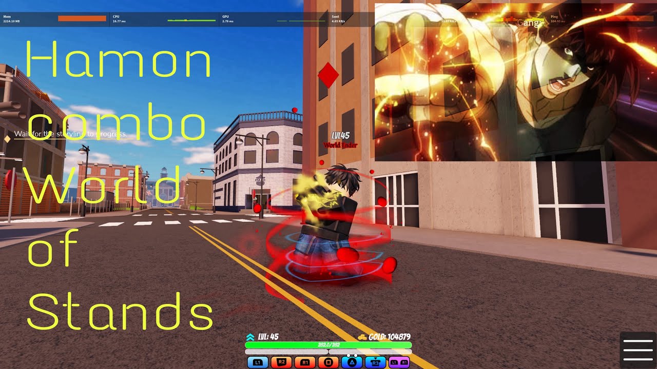 CRAZY hamon combo in World of Stands, Roblox [WOS] - YouTube