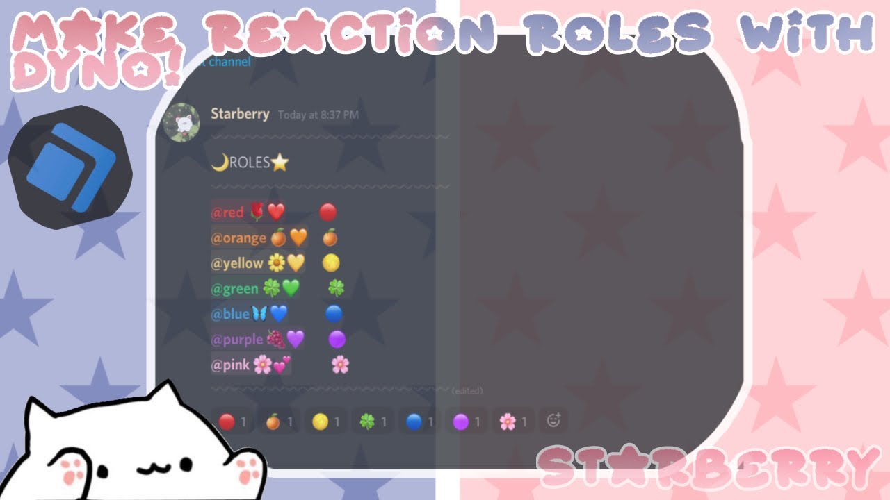 how to make reaction roles with Dyno! • discord • - YouTube